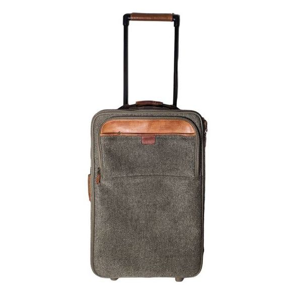 Hartmann | Bags | Hartmann Vintage 22 Tweed Leather Two Wheeled Luggage ...